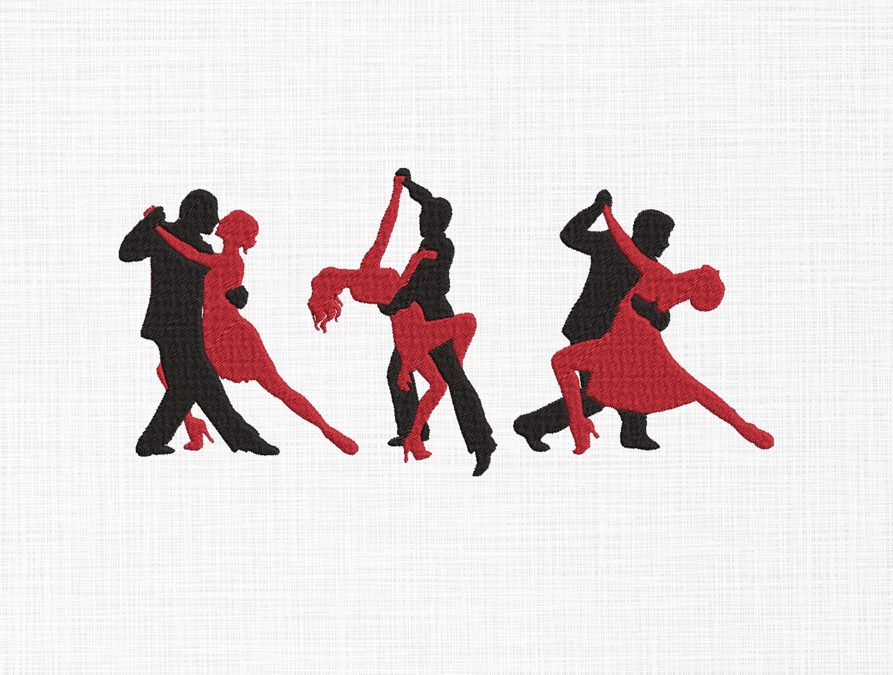 Dancing Couple Embroidery Design, Dance Embroidery Pattern, Dancer ...