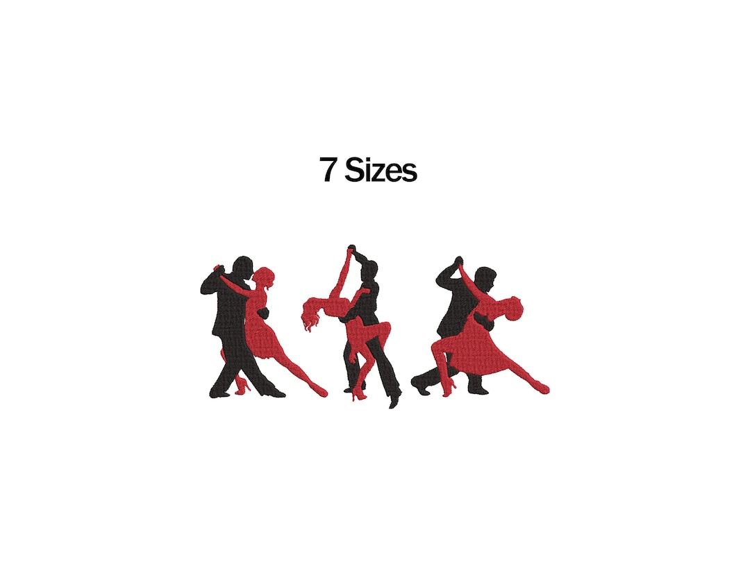 Dancing Couple Embroidery Design, Dance Embroidery Pattern, Dancer ...