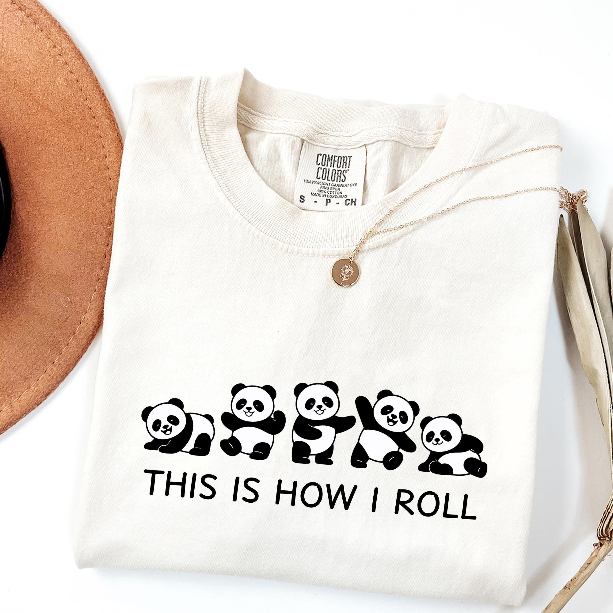 Cute This How I Roll Panda Shirt, Custom Family Tee, Panda Lover Gift ...