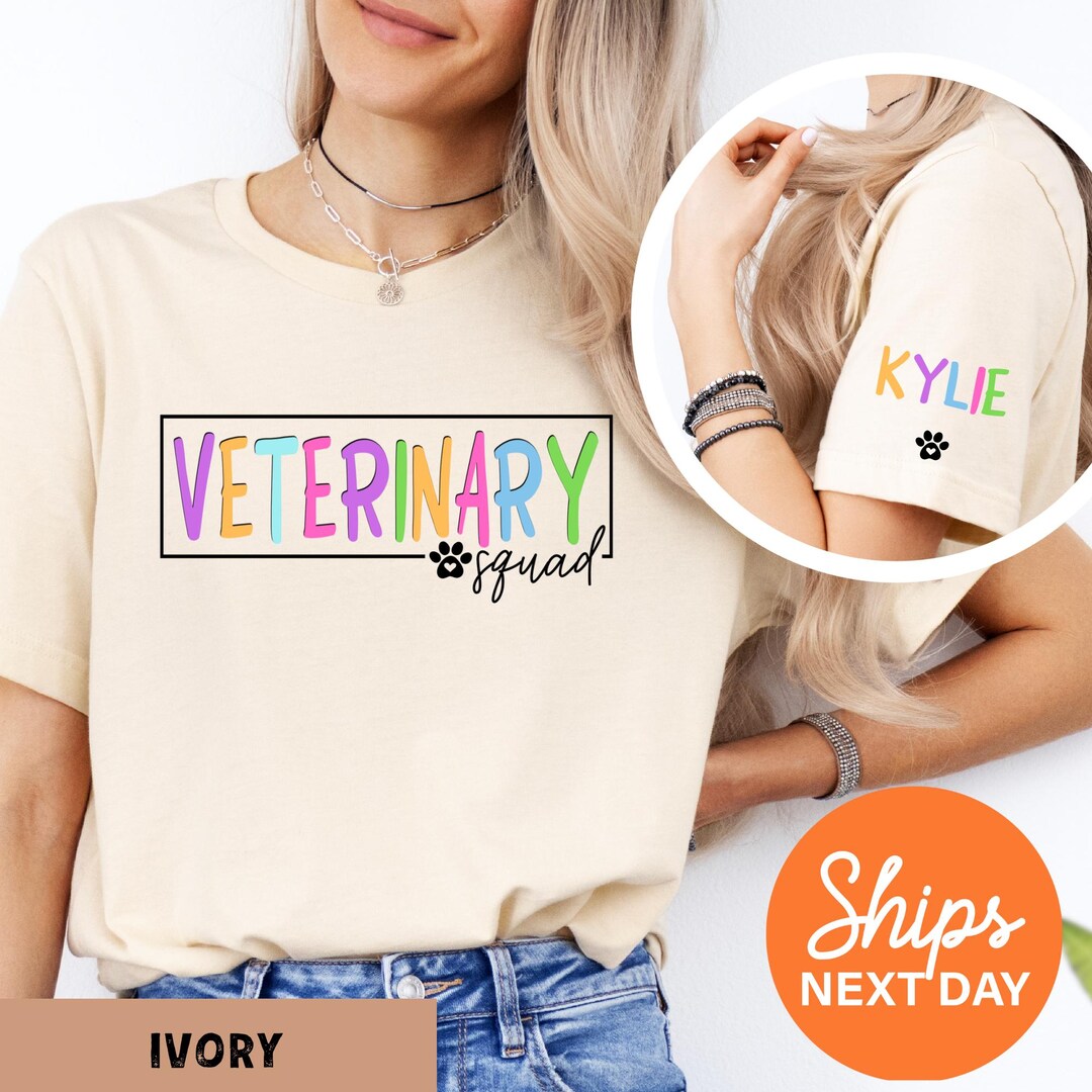 Custom Vet Squad Shirts Personalized With Name, Vet Tech Gift - Etsy