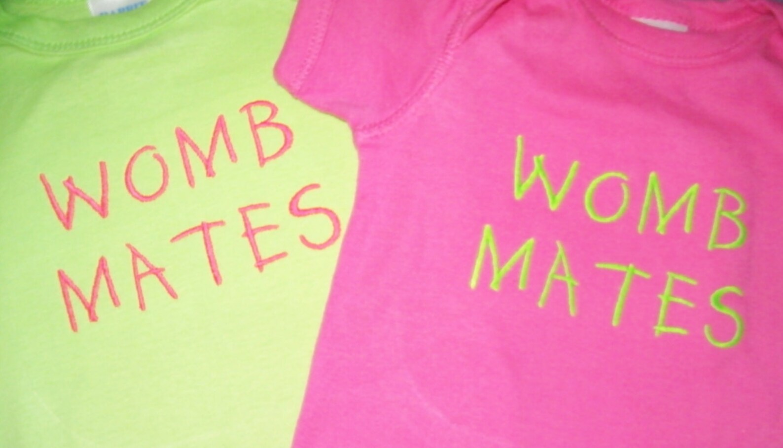 Womb Mates Twin Onesies - Etsy