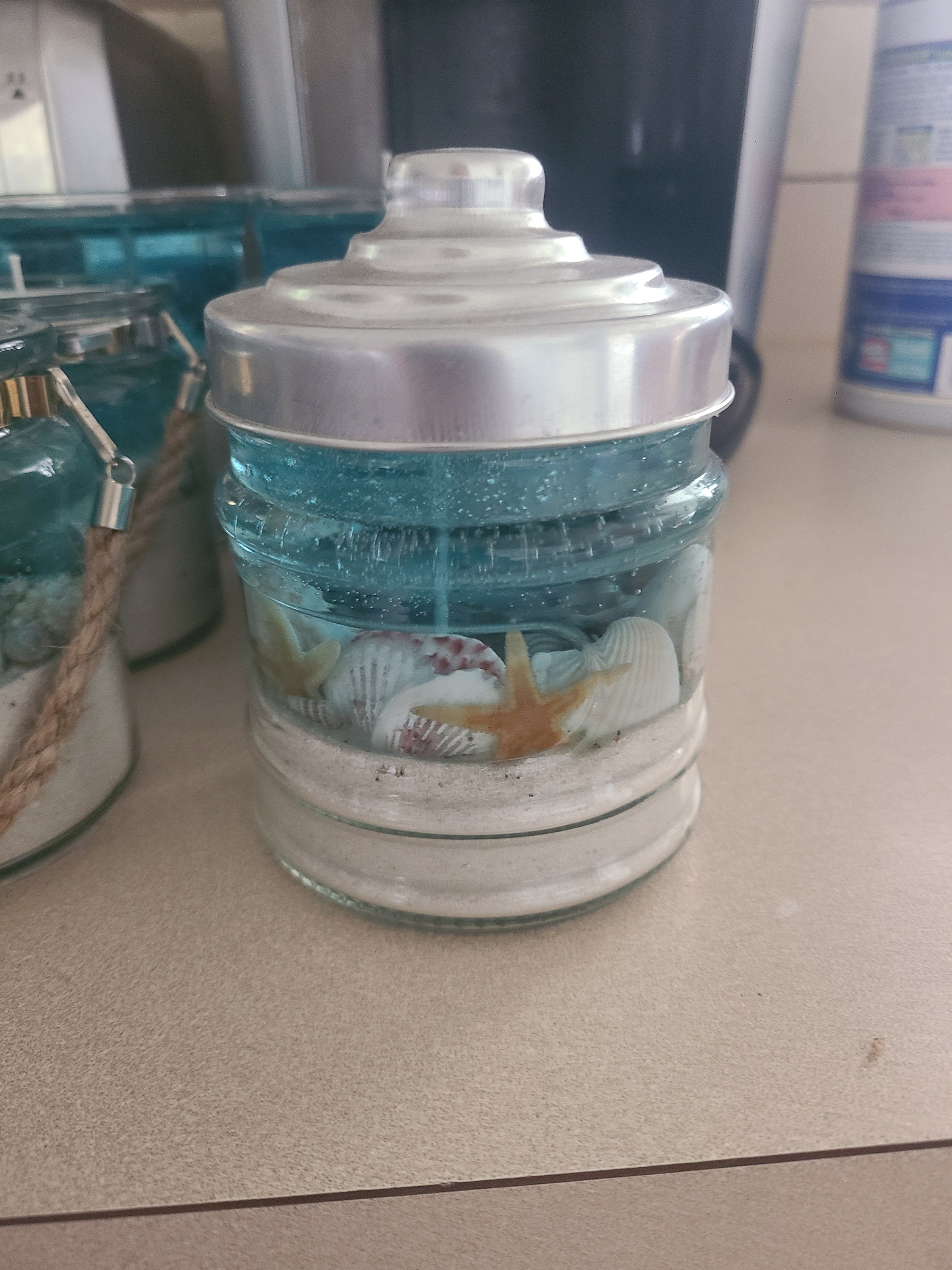 Handcrafted Beach Themed Candle. - Etsy