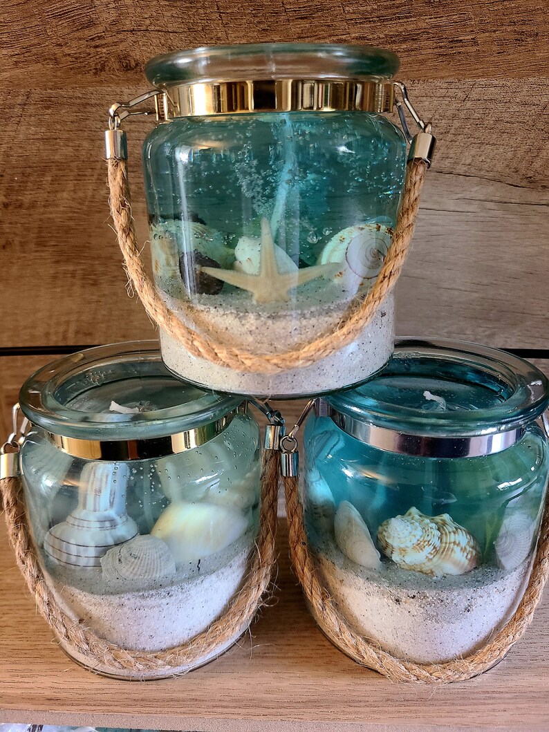 Coastal Beach Shell Gel Candle, Ocean Waves Fragrance - Etsy