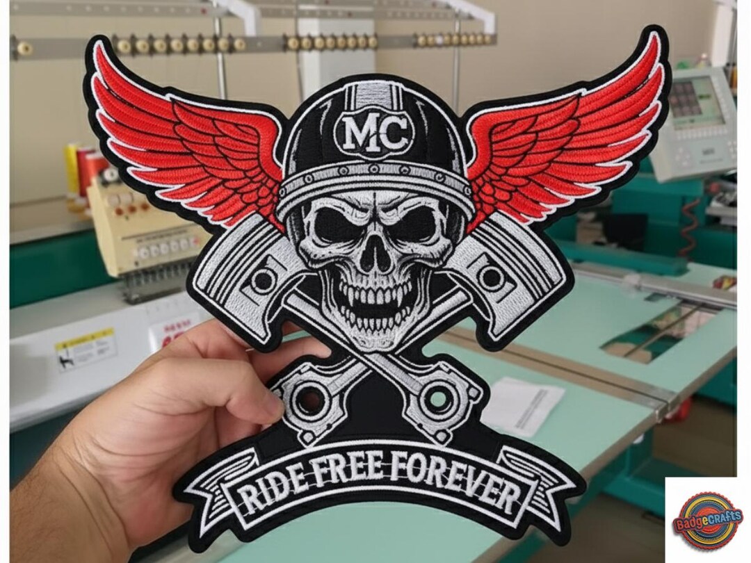 Personalized Embroidered Biker Logo Patches and Design for Clothing ...