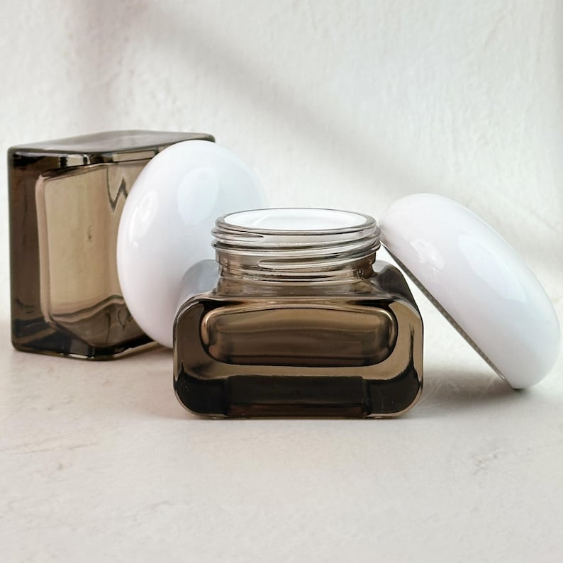 Glass Cream Containers With Screw Lids, Travel Size Cosmetic Jars for ...
