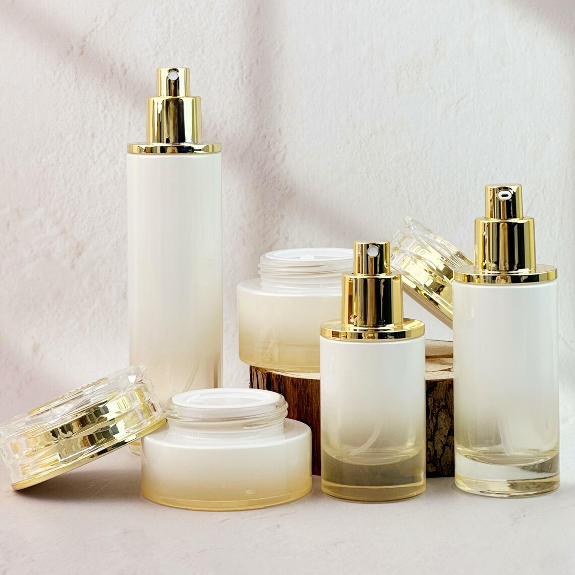 Refillable Glass Lotion/spray/cream Bottles Jars, Leak-proof Travel ...
