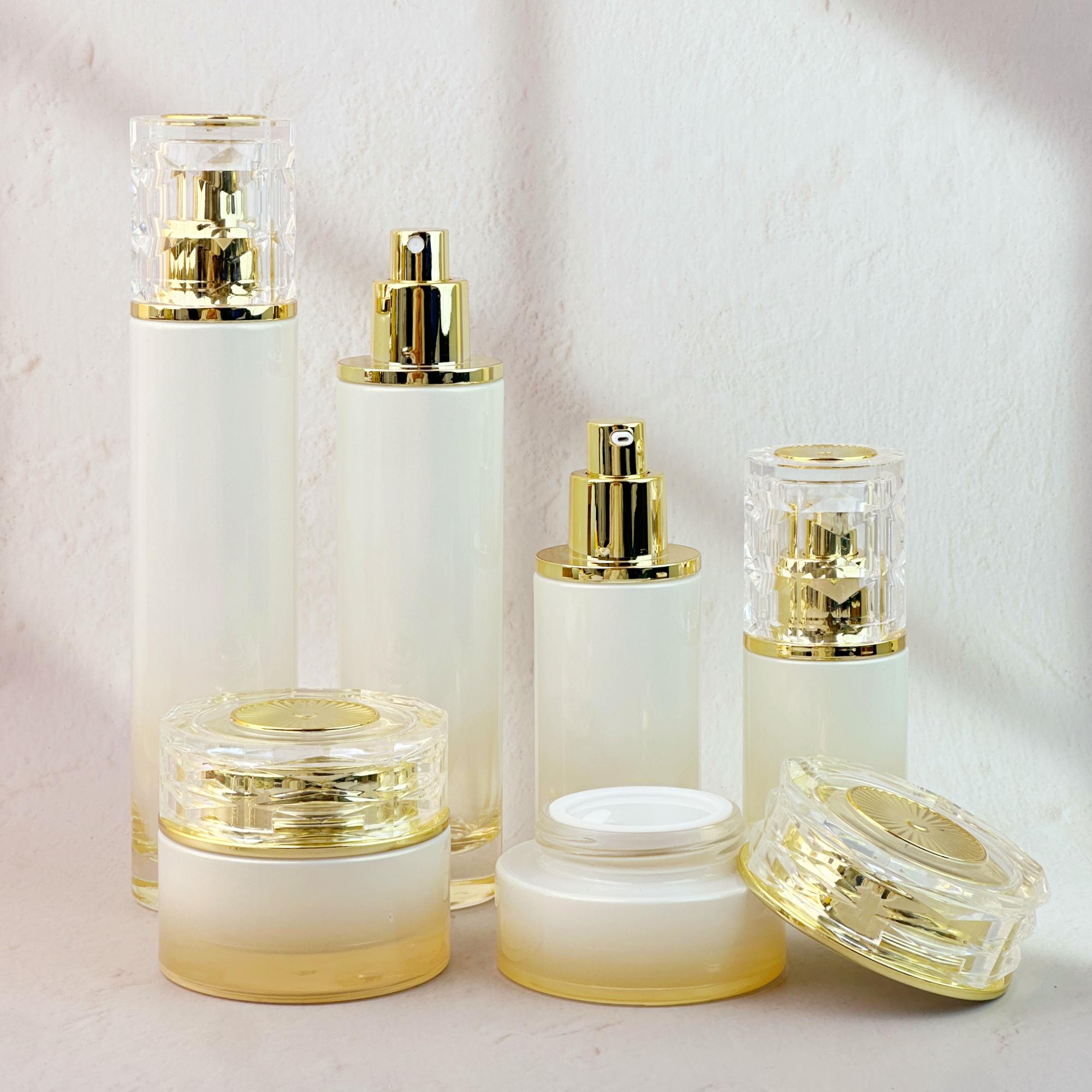 Refillable Glass Lotion/spray/cream Bottles Jars, Leak-proof Travel ...
