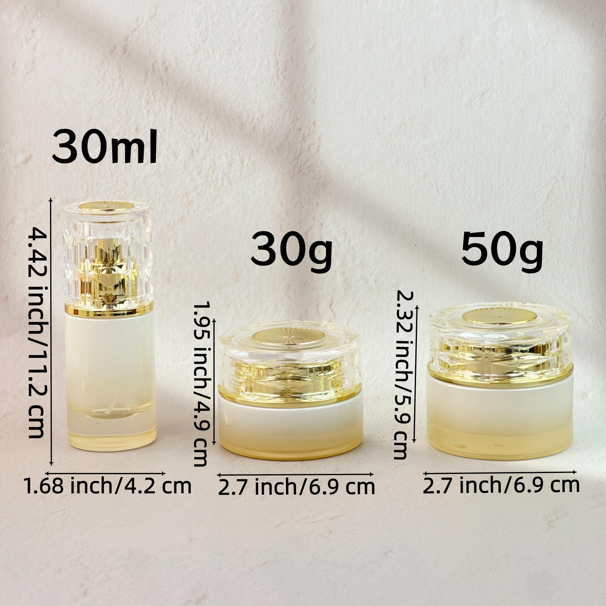 Refillable Glass Lotion/spray/cream Bottles Jars, Leak-proof Travel ...