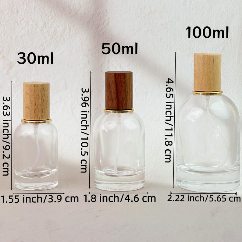 Elegant Glass Perfume Bottle, Empty Fragrance Sprayers for Travel, Home ...