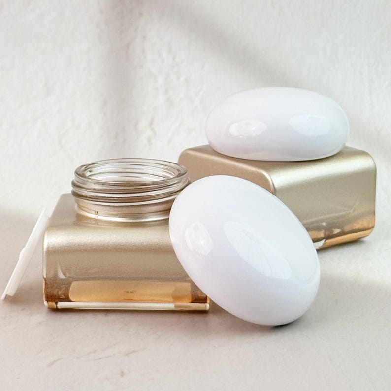 Glass Cream Containers With Screw Lids, Travel Size Cosmetic Jars for ...