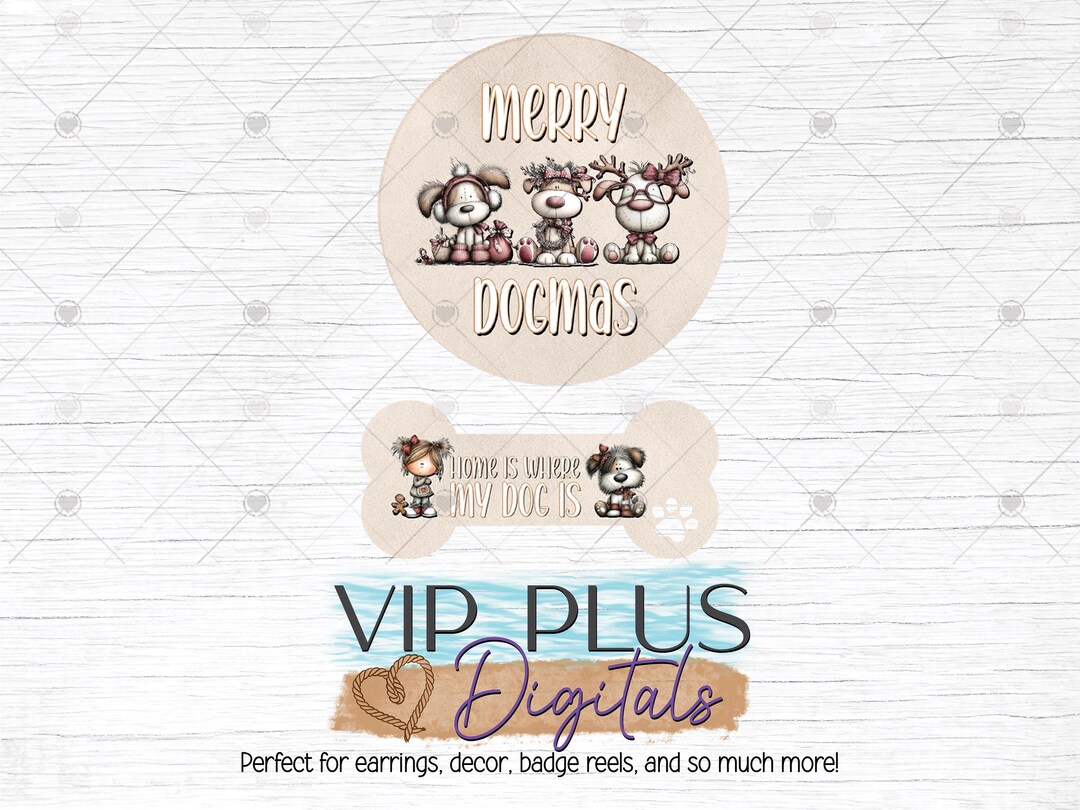 Merry Dogmas Ornament PNG: Christmas Sublimation Design (digital ...