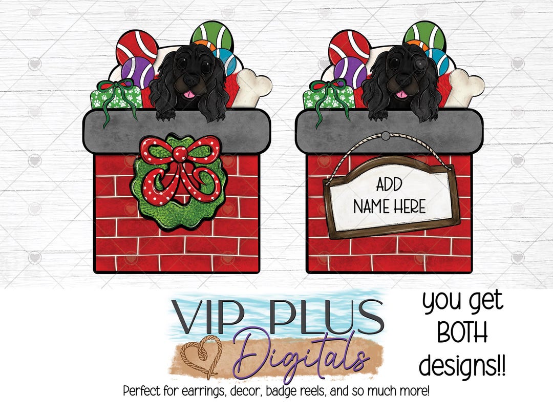 Long Haired Dachshund Dog Chimney PNG: Christmas Sublimation Design ...