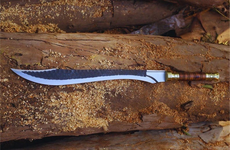 Hand Forged 30" Scimitar Sword: High Carbon Steel Blade, Rosewood ...