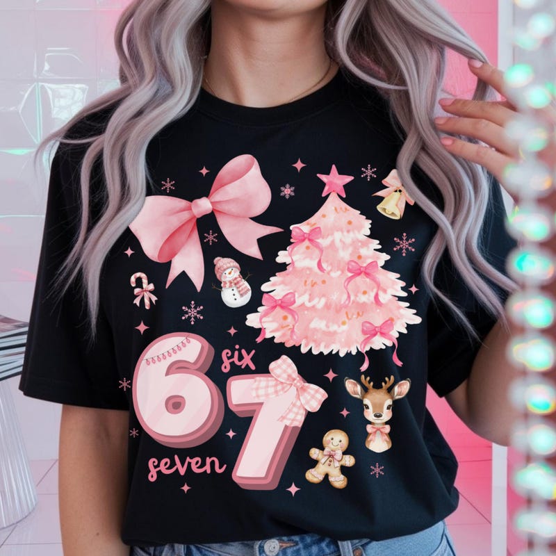 Pink 6 7 Santa Png - Etsy