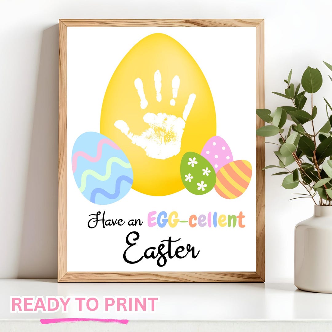 Easter Handprint-footprint Craft Printable, Easter Art Keepsake ...