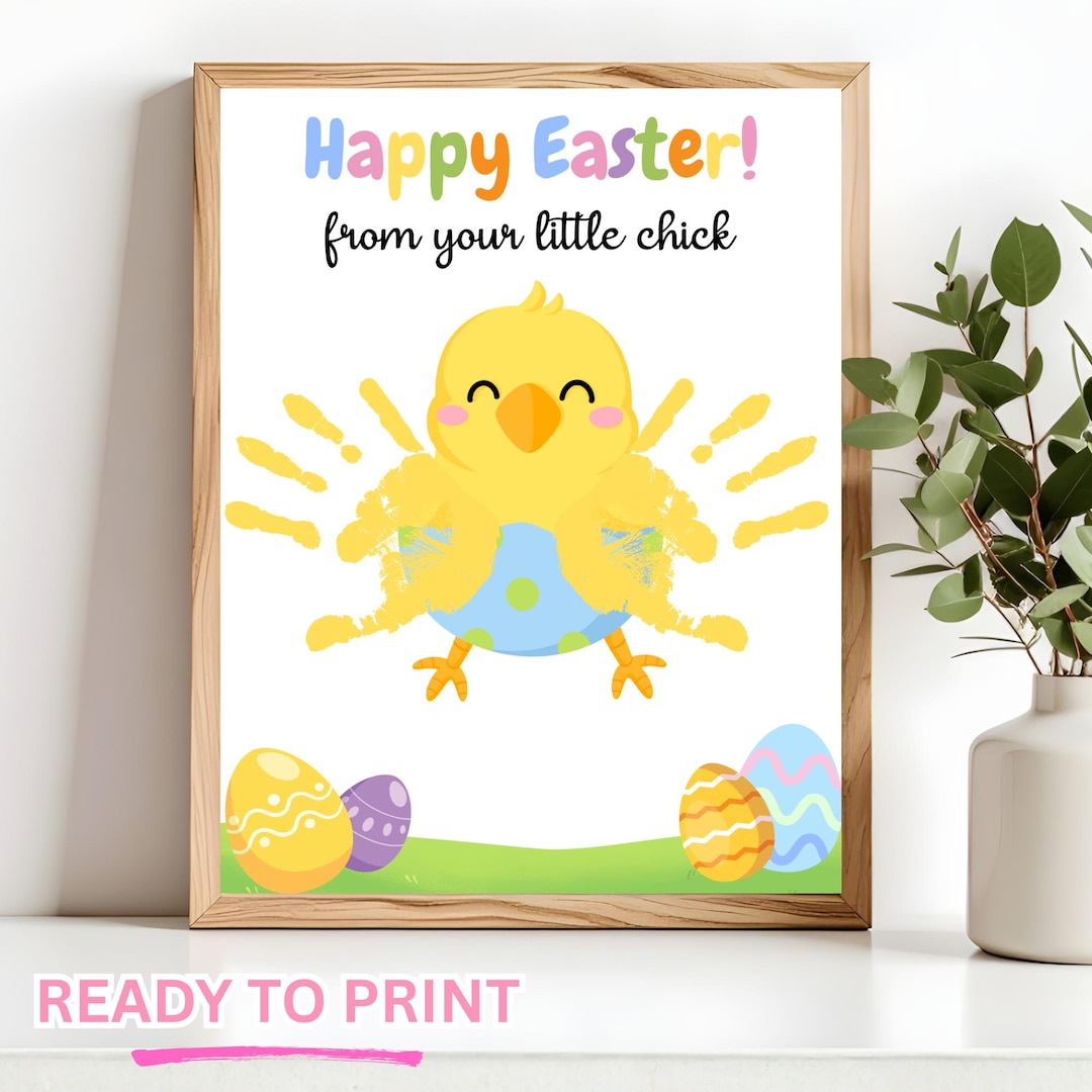 Easter Handprint Craft Printable, Easter Art Keepsake, Toddler ...