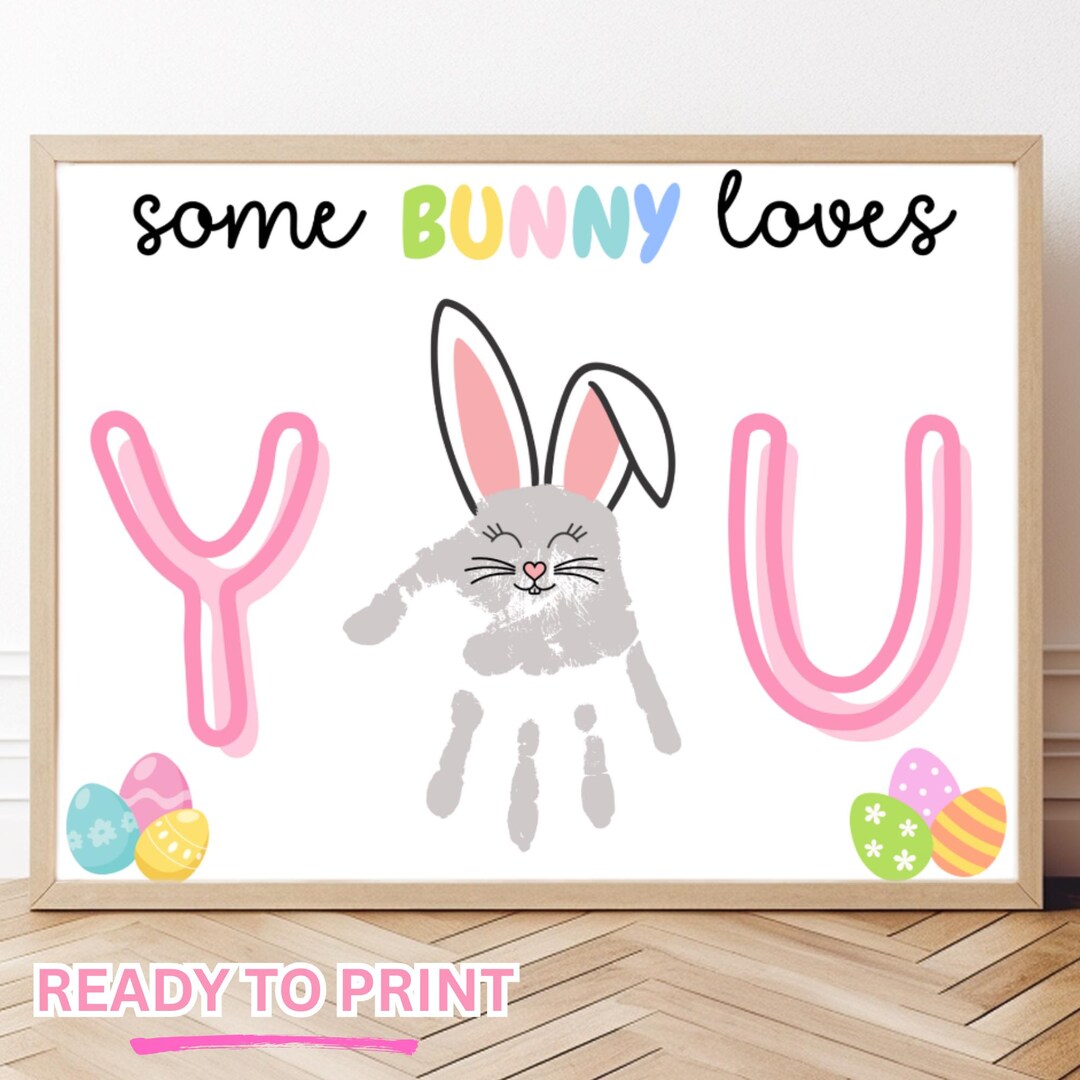 Easter Handprint Craft Printable, Easter Art Keepsake, Toddler ...