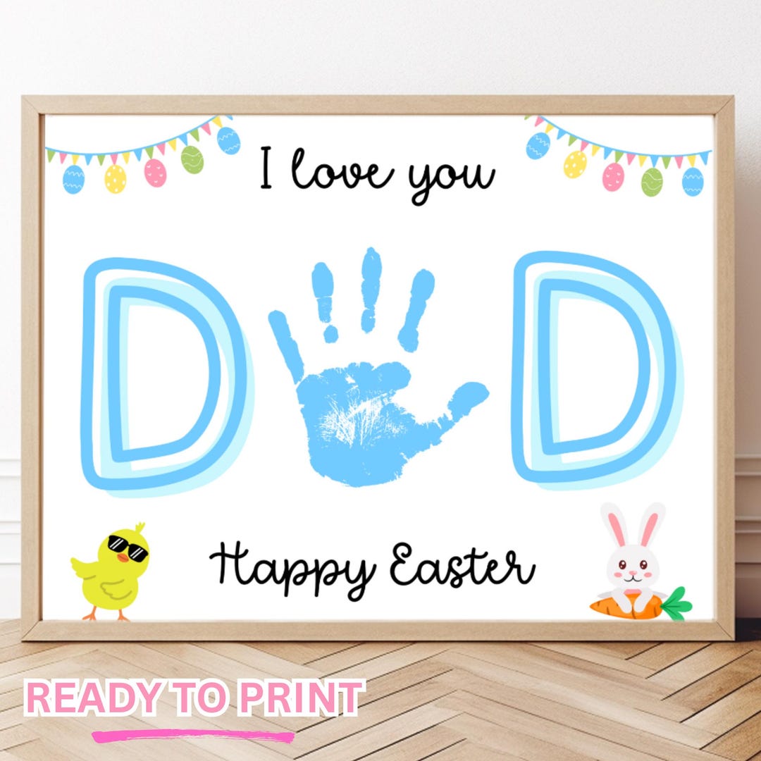 Easter Handprint Craft Printable, Easter Art Keepsake, Toddler ...
