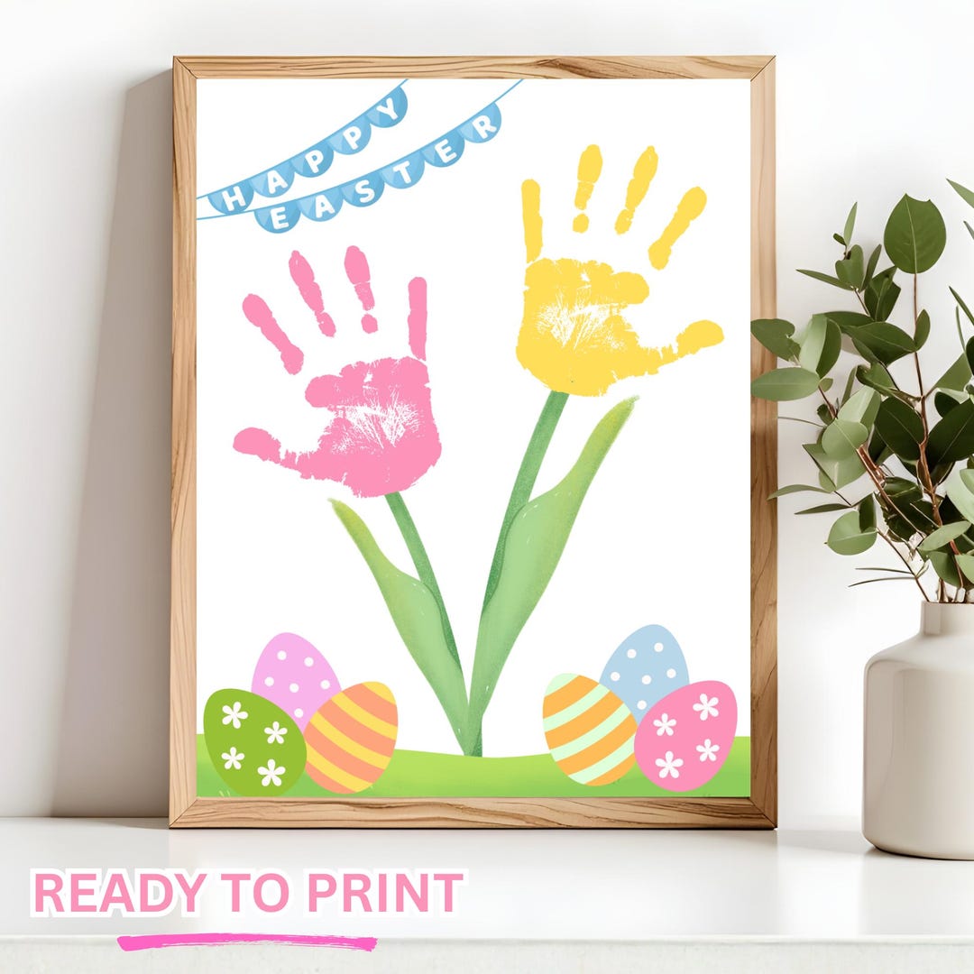 Easter Handprint Craft Printable, Easter Art Keepsake, Toddler ...