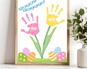 Easter Handprint Craft Printable, Easter Art Keepsake, Toddler ...