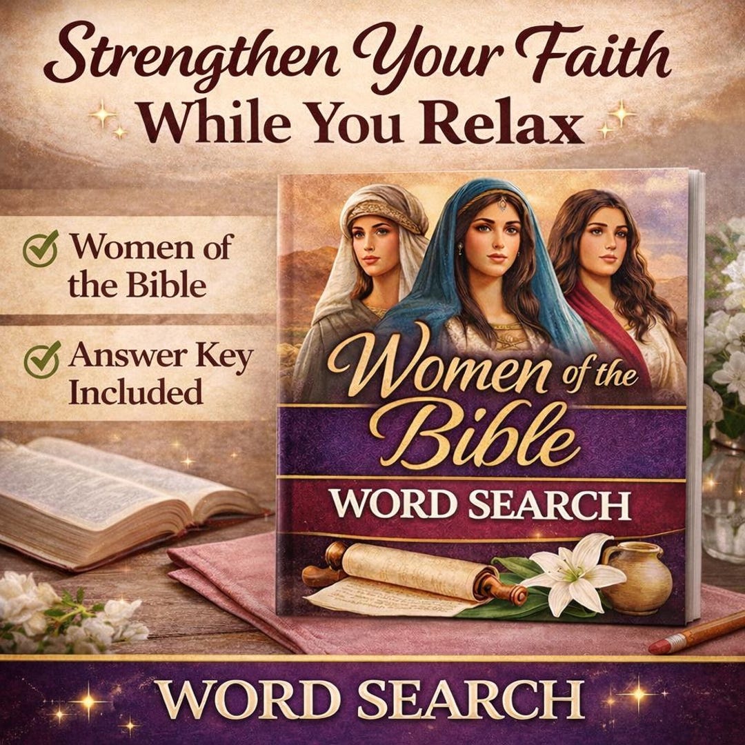 Women of the Bible Word Search Puzzle | Christian Devotional Activity ...
