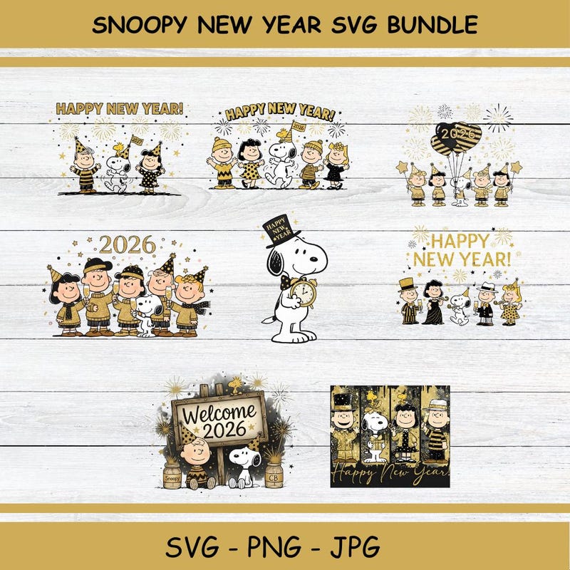 Dog New Years Clip Art - Etsy