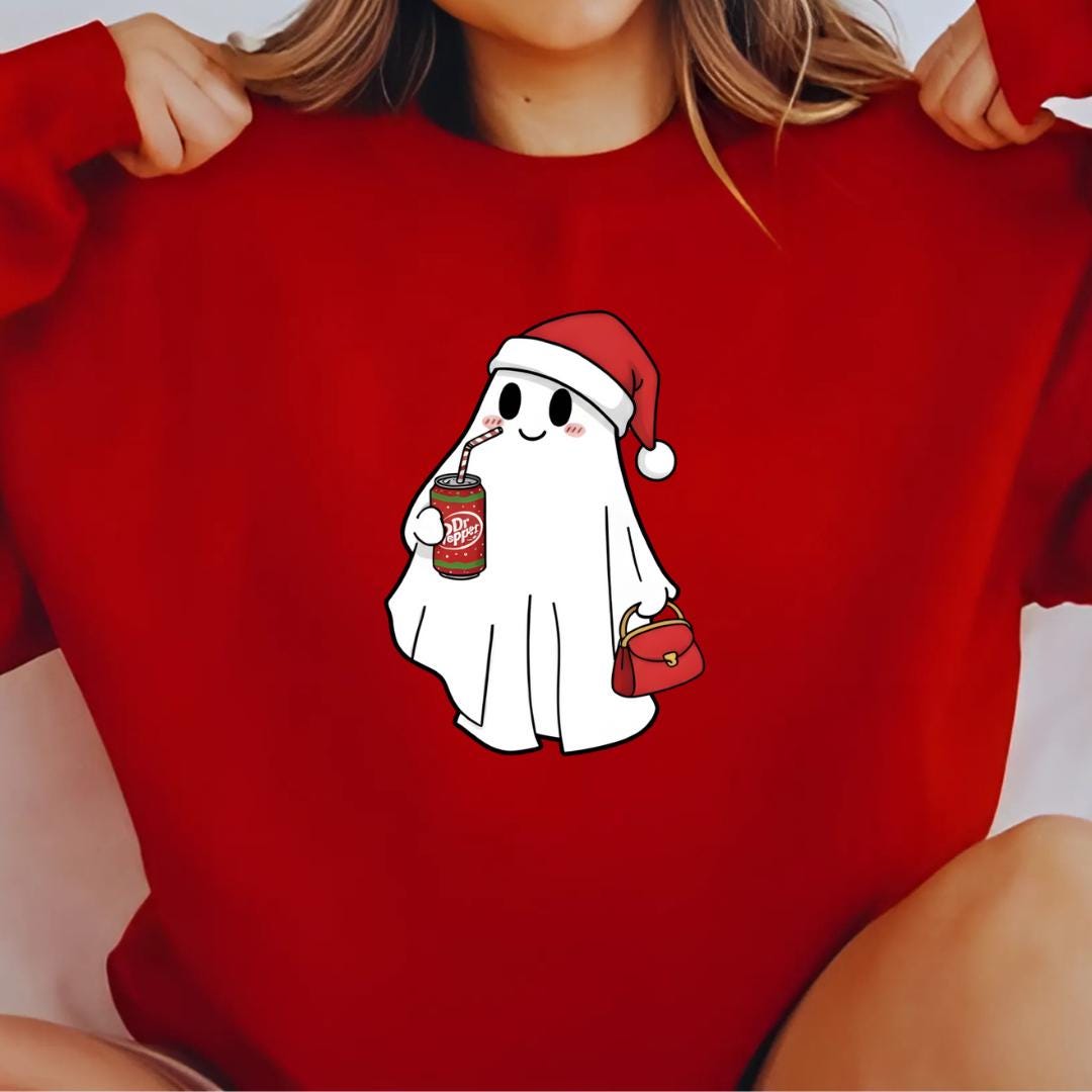Retro Christmas Soda Ghost PNG SVG | Funny Holiday Ghost With Drink ...