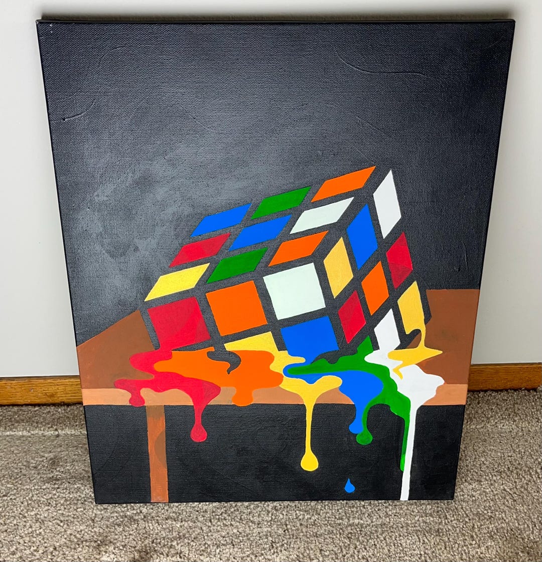 Rubik’s Cube Drip - Etsy