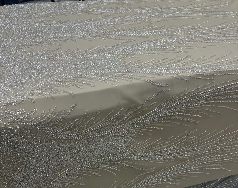 Beaded Angel Wing Lace Fabric: Soft Tulle Embroidery, Wedding and ...