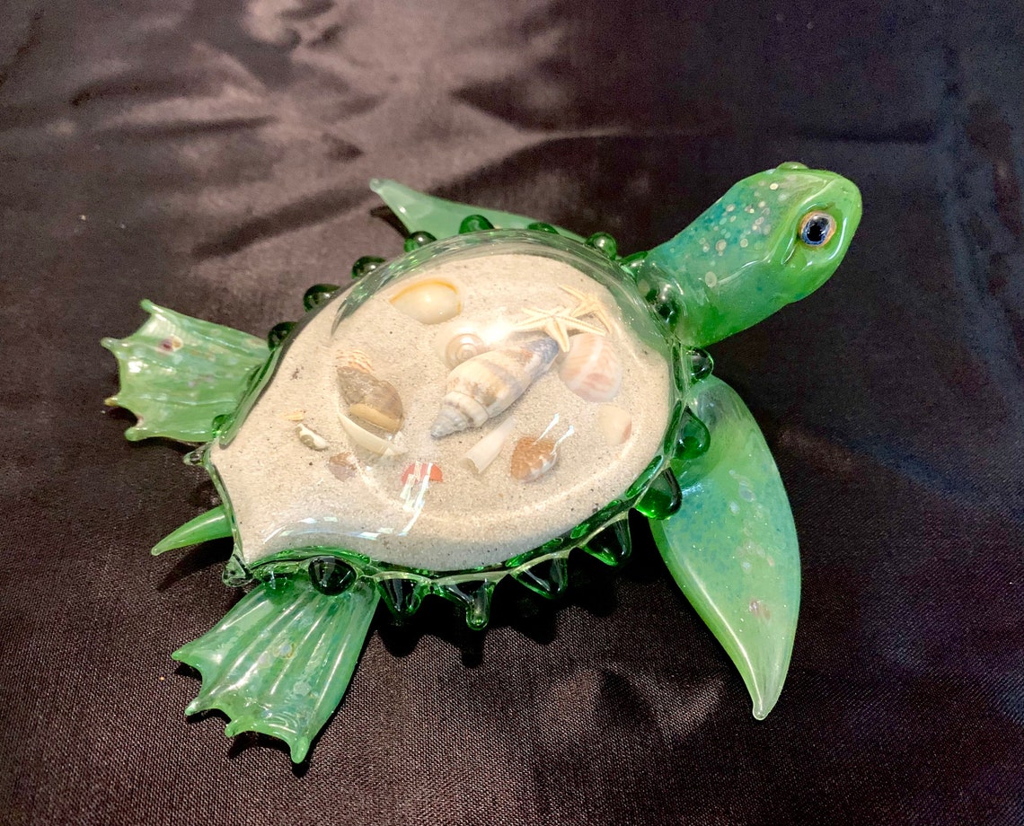 Blown Glass Sea Turtle - Etsy