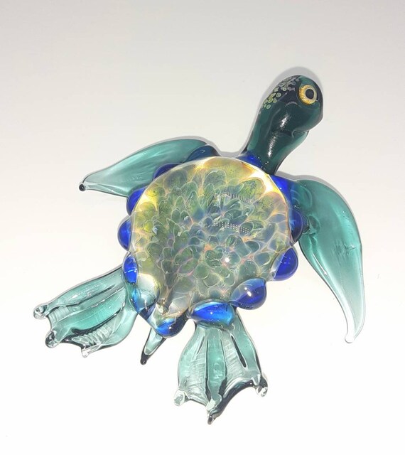 Home & Living Glass Sea Turtle Paperweight Blown Glass Turtle Figurine ...