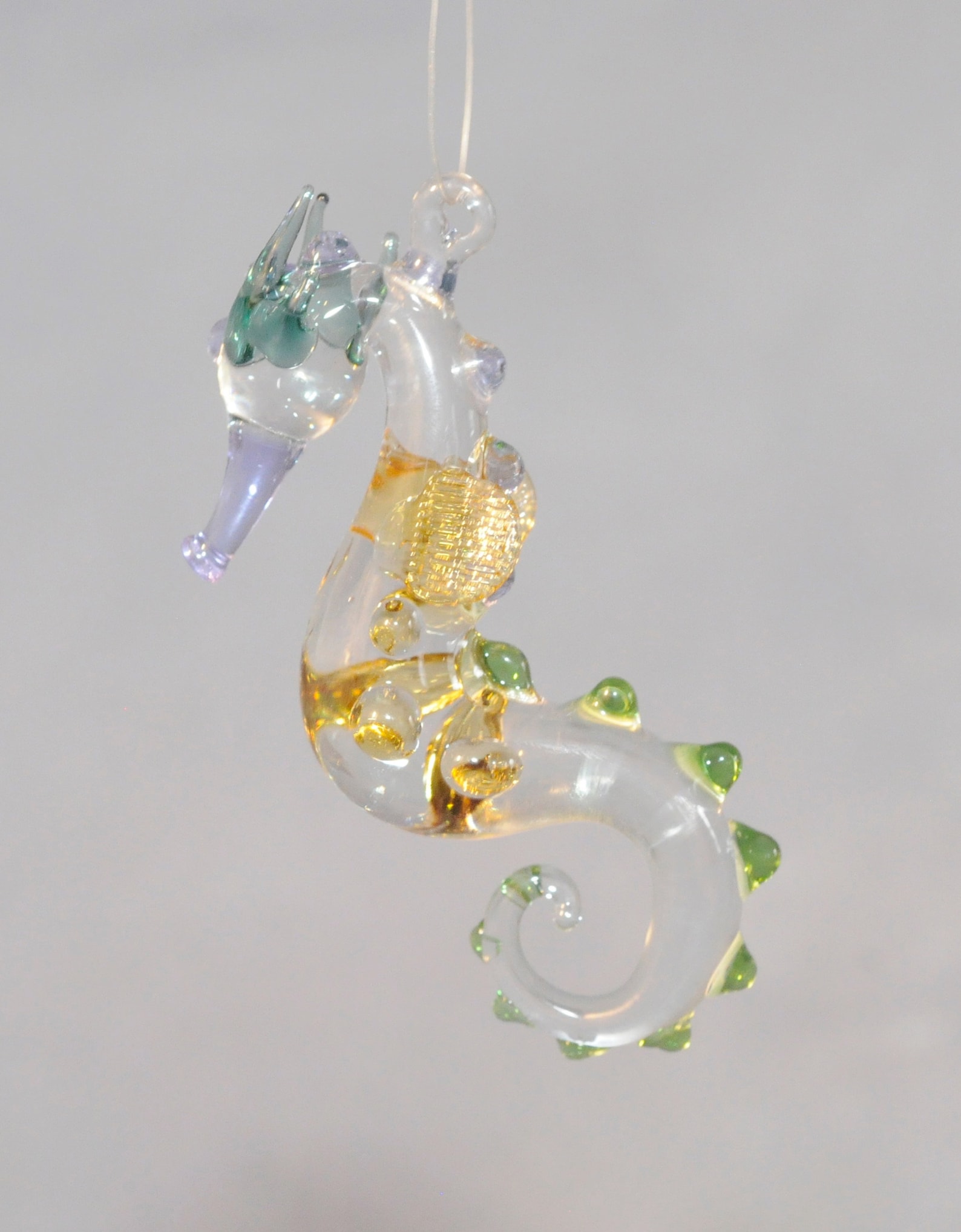 Glass Seahorse Ornament | Etsy