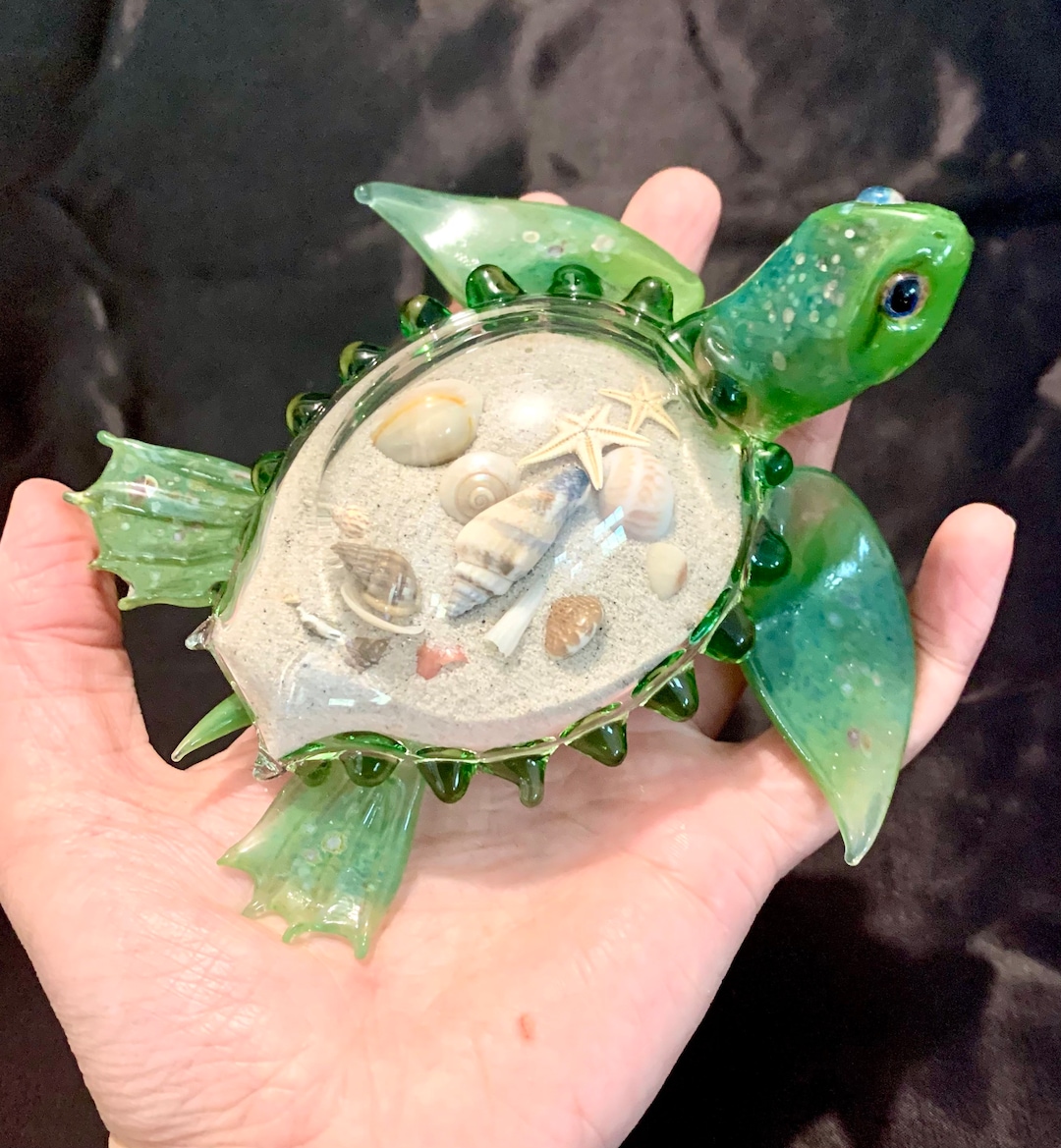Blown Glass Sea Turtle - Etsy