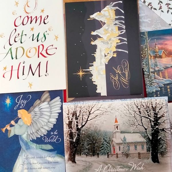 Religious Christmas Cards - Etsy