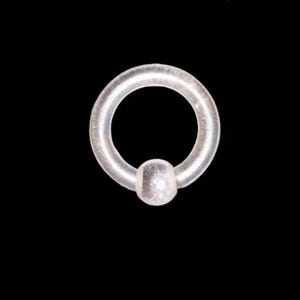 6G Clear Captive Bead Ring Retainer / Hoop Earring / Nonflexible ...