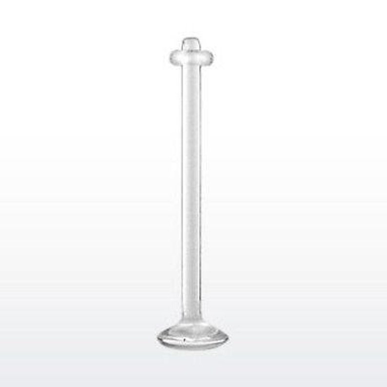 16G 14G Clear Acrylic Labret Retainer: Flat Base Body Jewelry - Etsy