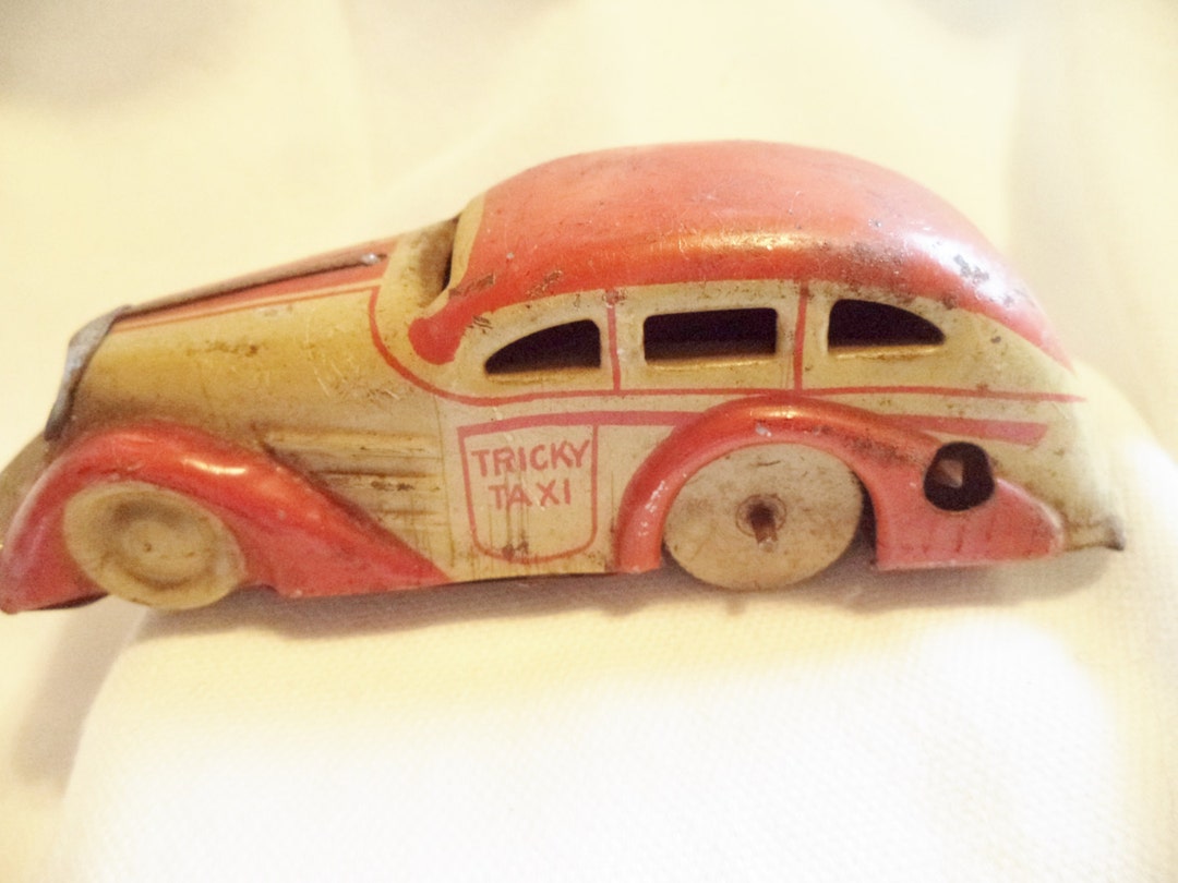 Rare! MARX Red Tricky TAX Toy Automobile -- This is an Antique Marx Toy ...