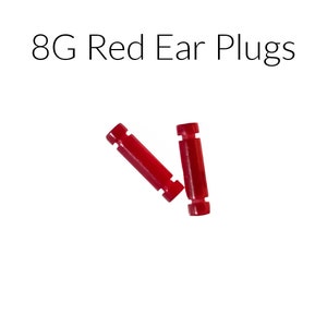 12G Body Jewelry Retainer Acrylic Red Plugs Ear Lobe Stretchers for ...