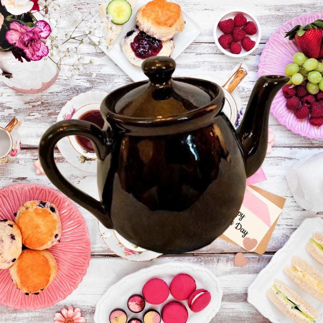 Vintage Teapot 1-cup With Lid Ceramic Pottery Glazed Deep Redish Brown ...