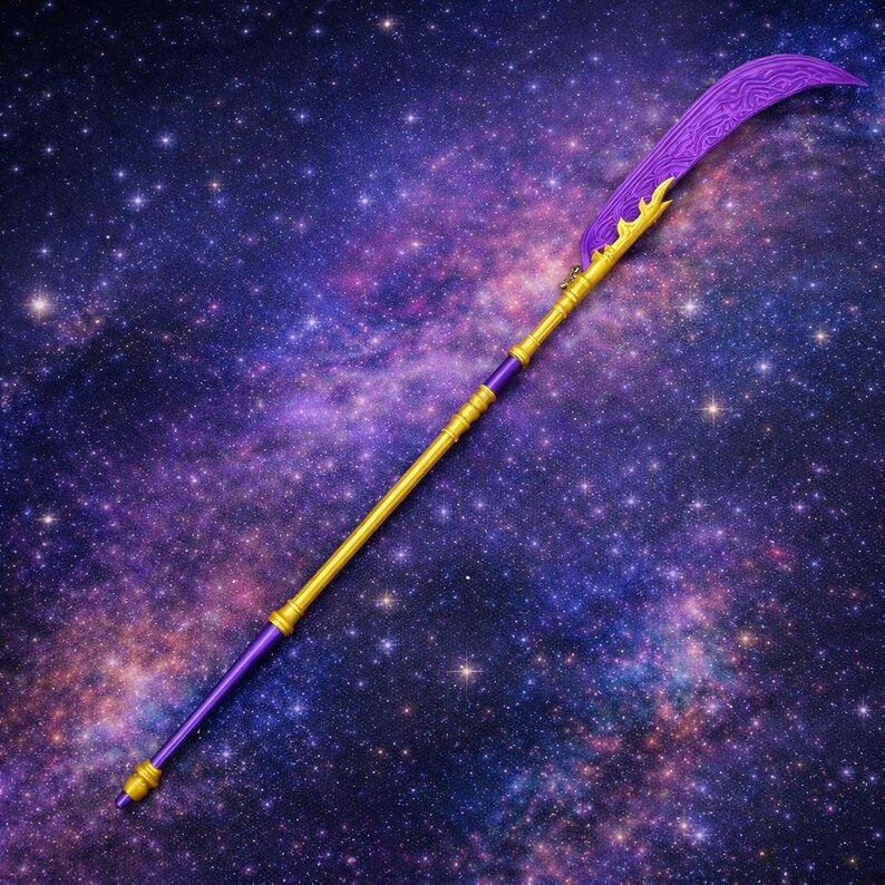 Kpop Demon Hunters Purple Scythe Prop – Fantasy Staff Weapon Replica ...