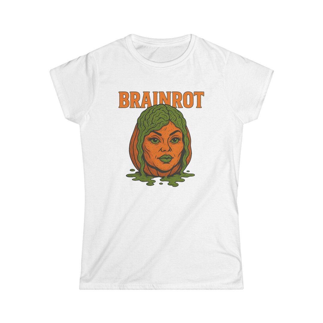Women's Graphic Tee, Brainrot Design for Unique Style, Casual Wear ...
