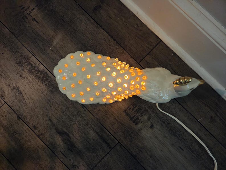 Capodimonte Lighted Peacock With Swarovski Crystals - Etsy