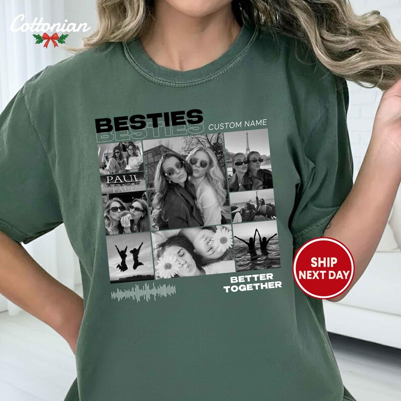 Custom Besties Photo Shirt, Personalized Friends Tee, Better Together ...
