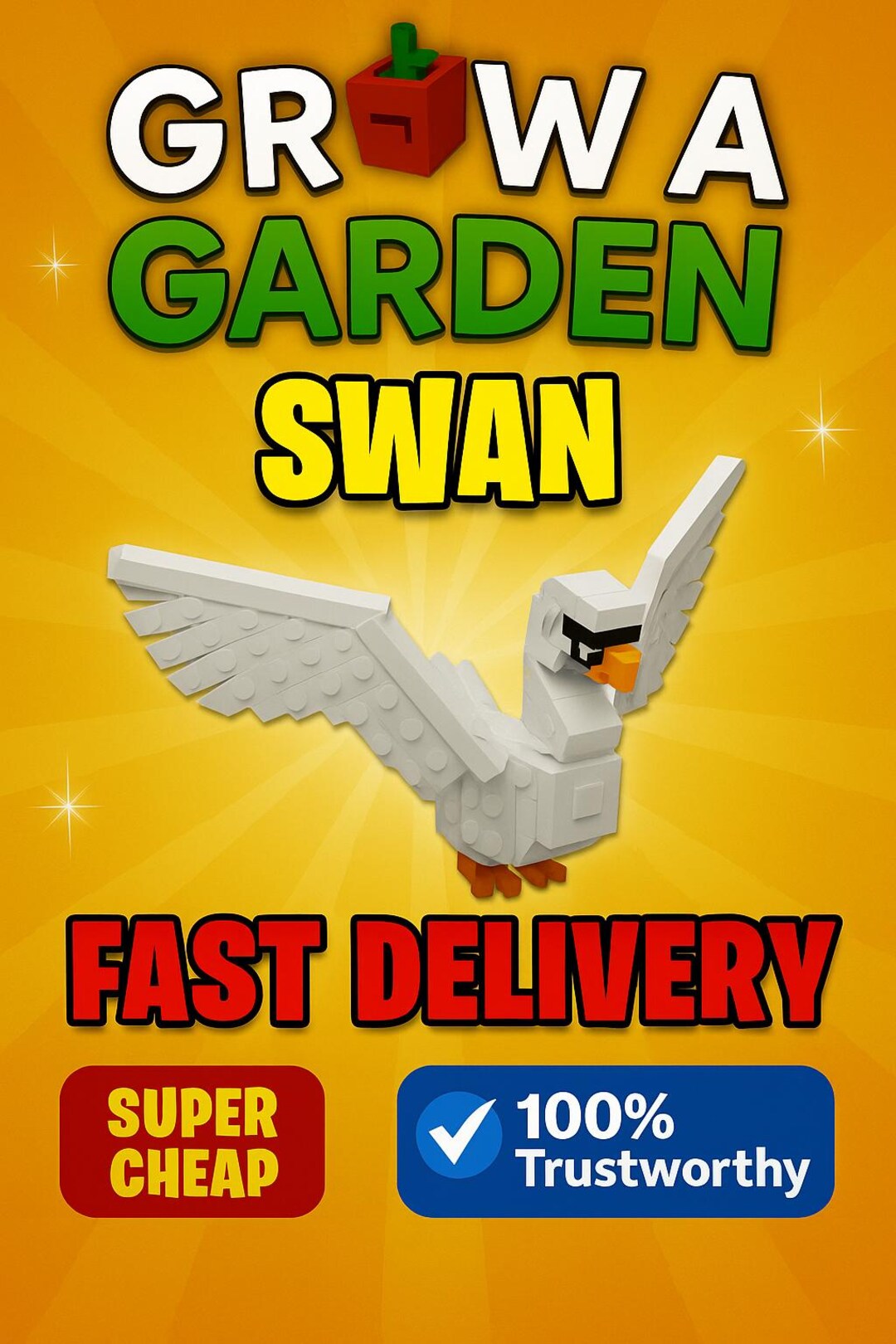 Swan | Grow A Garden | Instant Delivery - Etsy