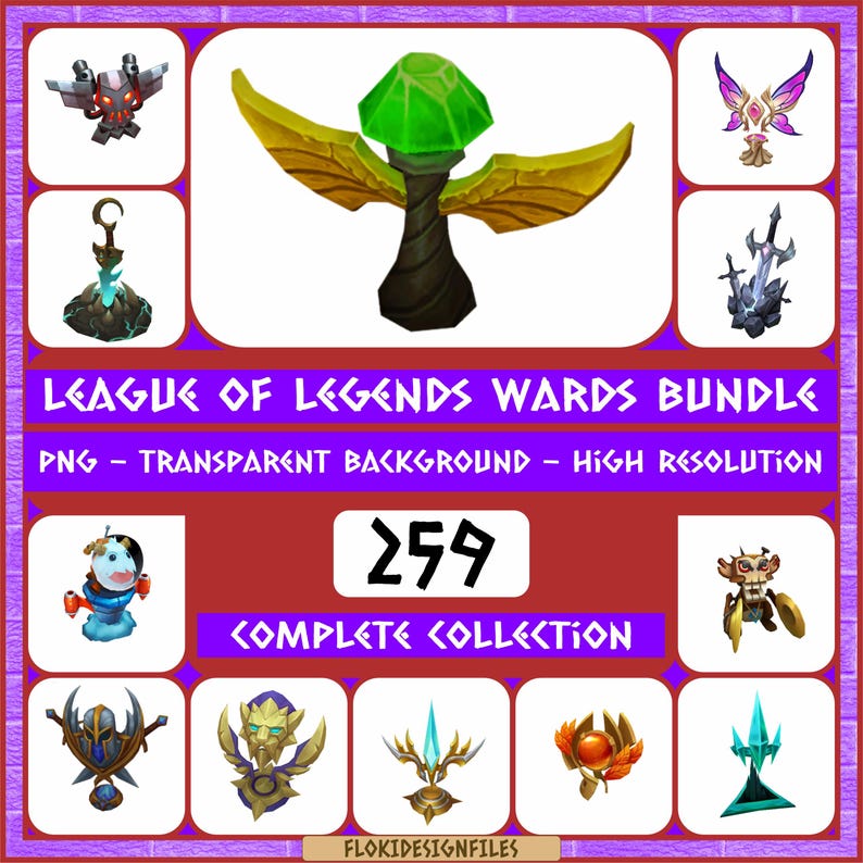 Complete Collection 259 League of Legends Wards 2025 PNG High ...