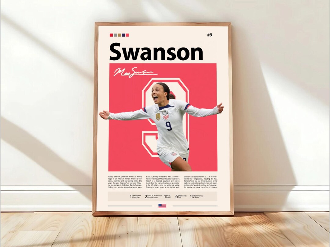 Mallory Swanson Poster, Women’s Soccer, Sports Poster, Football Player ...