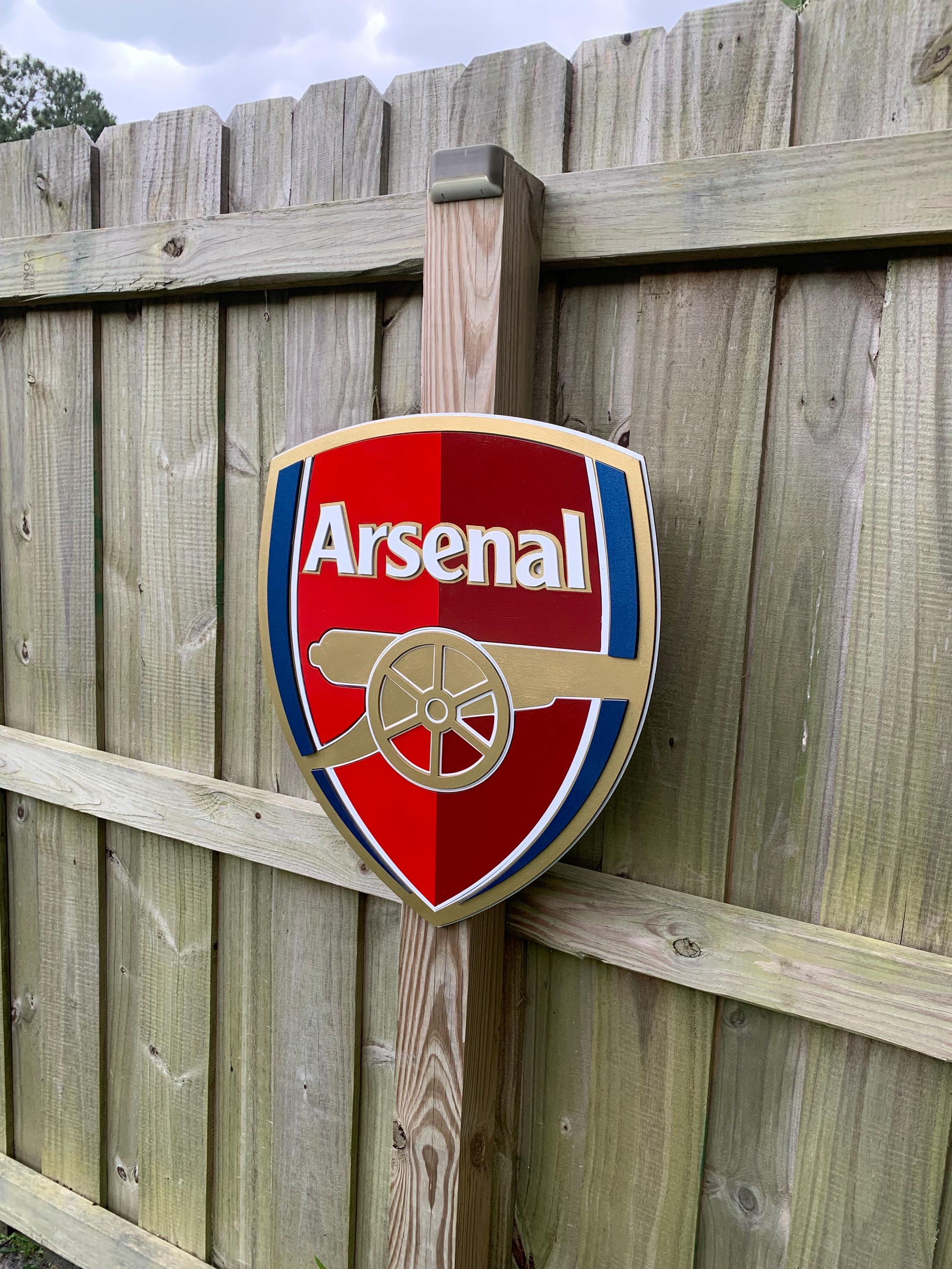 Arsenal Wooden Sign | Arsenal FC Wall Art | Handcrafted Soccer Decor ...