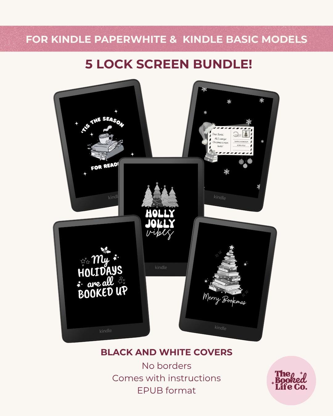 Seasonal E-reader Lock Screen | Christmas Collection | 10 Digital ...