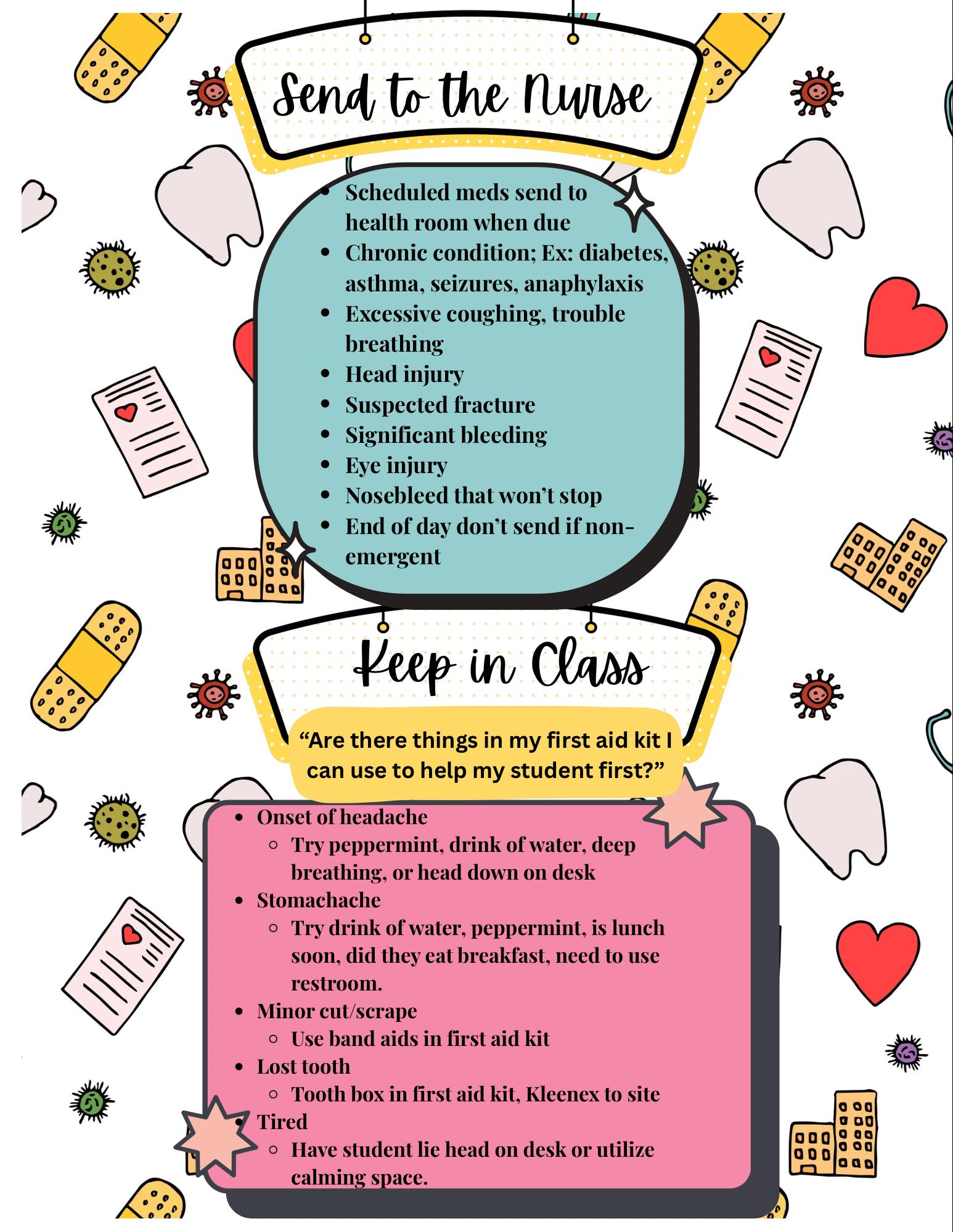 School Nurse Guidelines Poster - Etsy