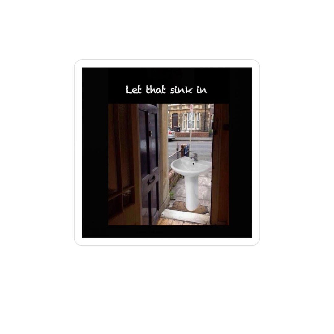 Let That Sink in Vinyl Decal: Funny Meme Pun Sticker - Etsy